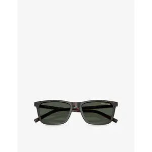 Prada Pr D19s Rectangle-frame Acetate Sunglasses