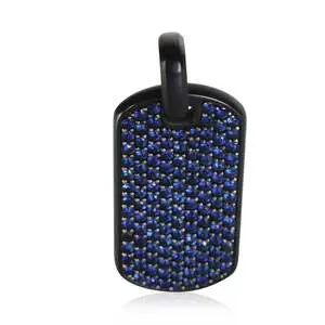 David Yurman Sapphire 35mm Chevron Tag Pendant