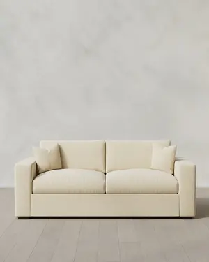 Quince Oasis Sofa In Performance Chenille-linen Blend - Eggshell