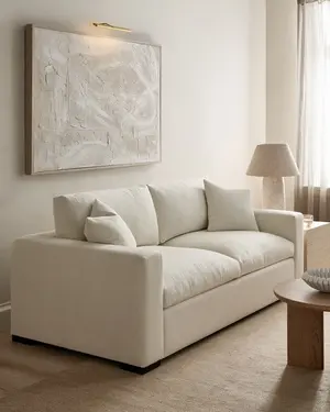 Quince Oasis Sofa In Performance Chenille-linen Blend - Sorrell