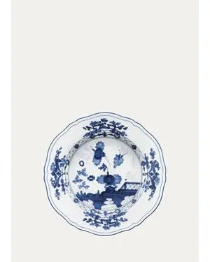 GINORI 1735 Oi Indaco Botanical Dinner Plate - White Multi