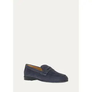 Aquatalia Ellis Waterproof Suede Penny Loafers