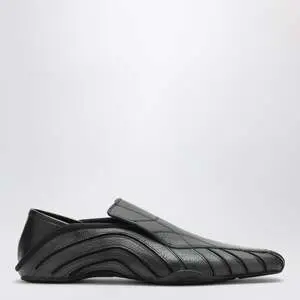 Gucci Miami Mini Slip-on Leather Sneakers With Web Stripe Detail - Black