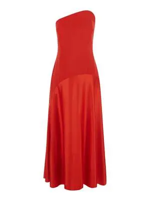 Solace London Edison Midi Dress With Essential Line Detail