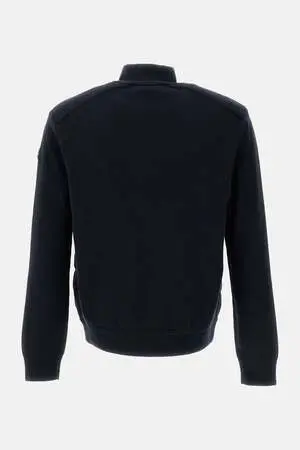 Moncler Cardigan Imbottito In Lana Con Zip