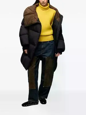 GANNI Maxi Puffer Coat In Future Nylon - Black