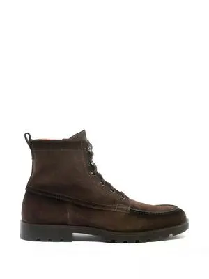 Santoni Suede Ankle Boots - Brown