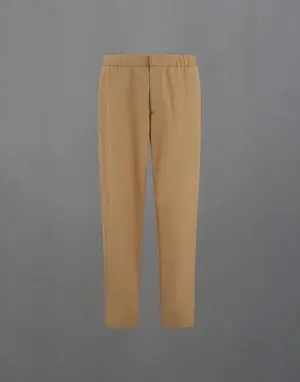 Herno Barrel-fit Trousers In Comfort Tech Twill - Camel