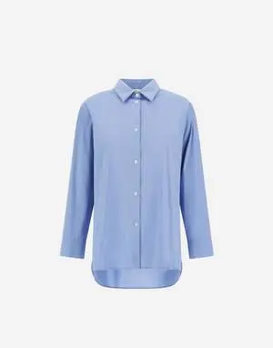 Herno Shirt In Smart Cotton Popeline - Light Blue