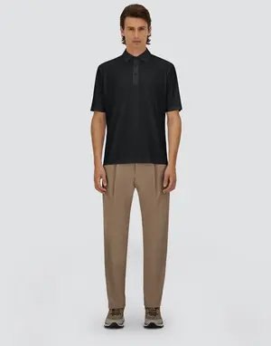 Herno Spring Ultralight Scuba Polo Shirt - Black