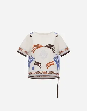 Herno Top In Summer Print Cotton - Multicolor