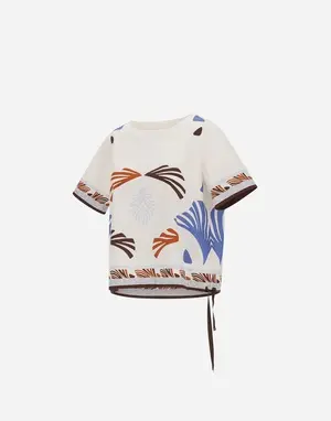Herno Top In Summer Print Cotton