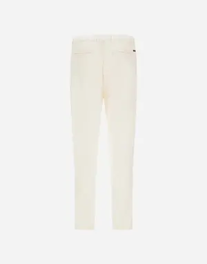 Herno Resort Trousers In Wool-blend Melange Flannel