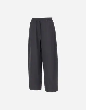 Herno Trousers In Tech-merino - Iron