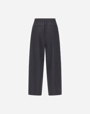 Herno Trousers In Tech-merino - Iron