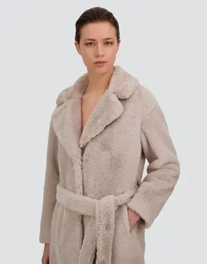 Herno Coat In Soft Alternative Fur