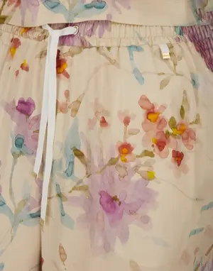 Herno Trousers In Floral Print