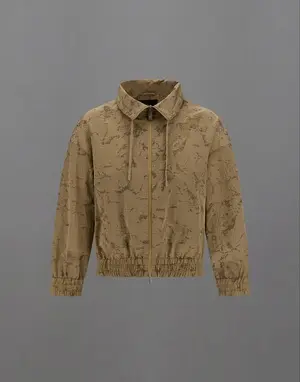 Herno Jacket In Water Jacquard - Camel