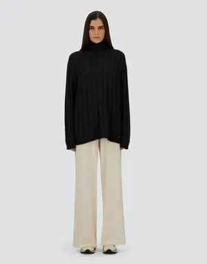 Herno Sweater In Ribbed Pure Cashmere