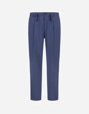 Herno Trousers In Light Stretch Nylon - Blue