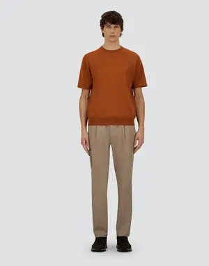 Herno Resort T-shirt In Wool And Silk Knit
