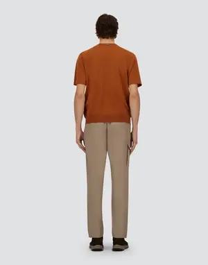 Herno Resort T-shirt In Wool And Silk Knit