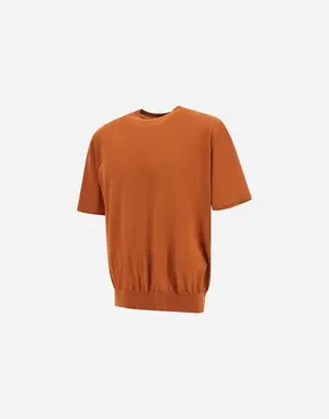 Herno Resort T-shirt In Wool And Silk Knit