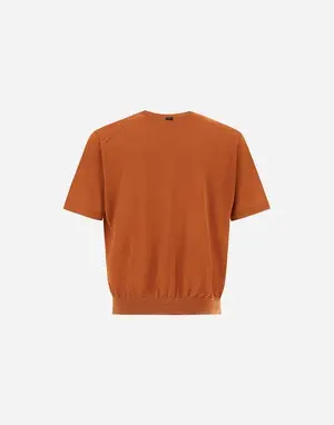 Herno Resort T-shirt In Wool And Silk Knit