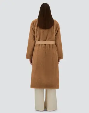 Herno Reversible Coat In Soft Alternative Fur And Pure Cashmere