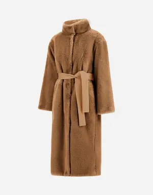 Herno Reversible Coat In Soft Alternative Fur And Pure Cashmere