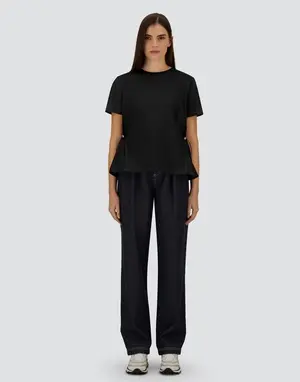 Herno T-shirt In Chic Cotton Jersey And New Techno Taffeta
