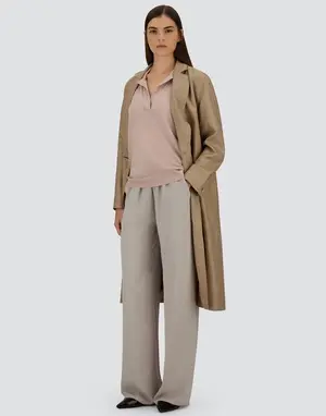 Herno Coat In Wool Silk Linen