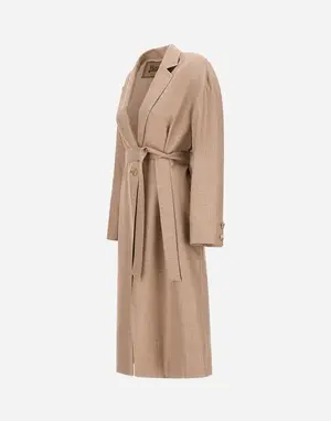Herno Coat In Wool Silk Linen