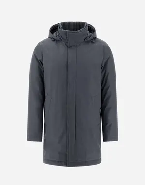 Herno Jacket In New Business And Nylon Ultralight - Grey