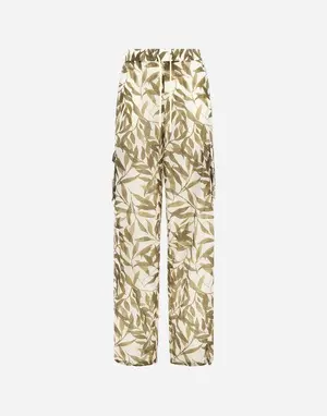 Herno Trousers In Printed Ripstop And Light Mesh
