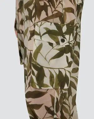 Herno Trousers In Printed Ripstop And Light Mesh