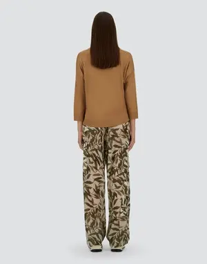 Herno Trousers In Printed Ripstop And Light Mesh