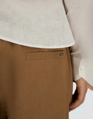 Herno Trousers In Cotton Linen Popeline