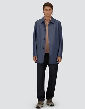 Herno Raincoat In 3 Layers Wool Storm