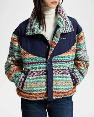 Polo Ralph Lauren Fair Isle High-pile Fleece Jacket