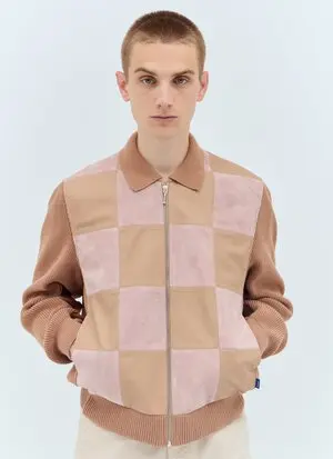AWAKE NY Checkerboard Zip-front Jacket - Brown