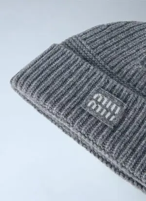 Miu Miu Logo-patch Wool Beanie