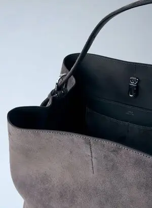 TOTEME Belted Suede Tote Bag