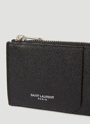 Saint Laurent Paris Fragments Zipped Cardholder