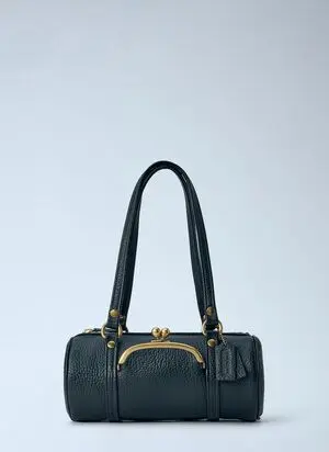 COACH Kisslock Barrel Bag 28 Black