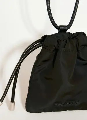 Saint Laurent Paris Mini Airpod Holder Pouch - Black
