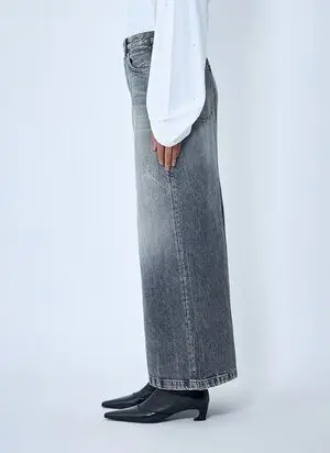 Acne Studios Denim Maxi Skirt - Grey