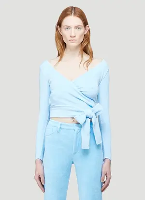 MAISIE WILEN Dramady Knitted Top - Blue