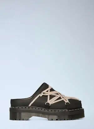 DR. MARTENS X RICK OWENS Quad Sole Megalace® Mules - Black