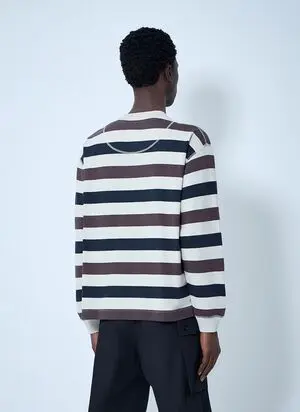 MARGARET HOWELL Striped Crewneck Sweatshirt